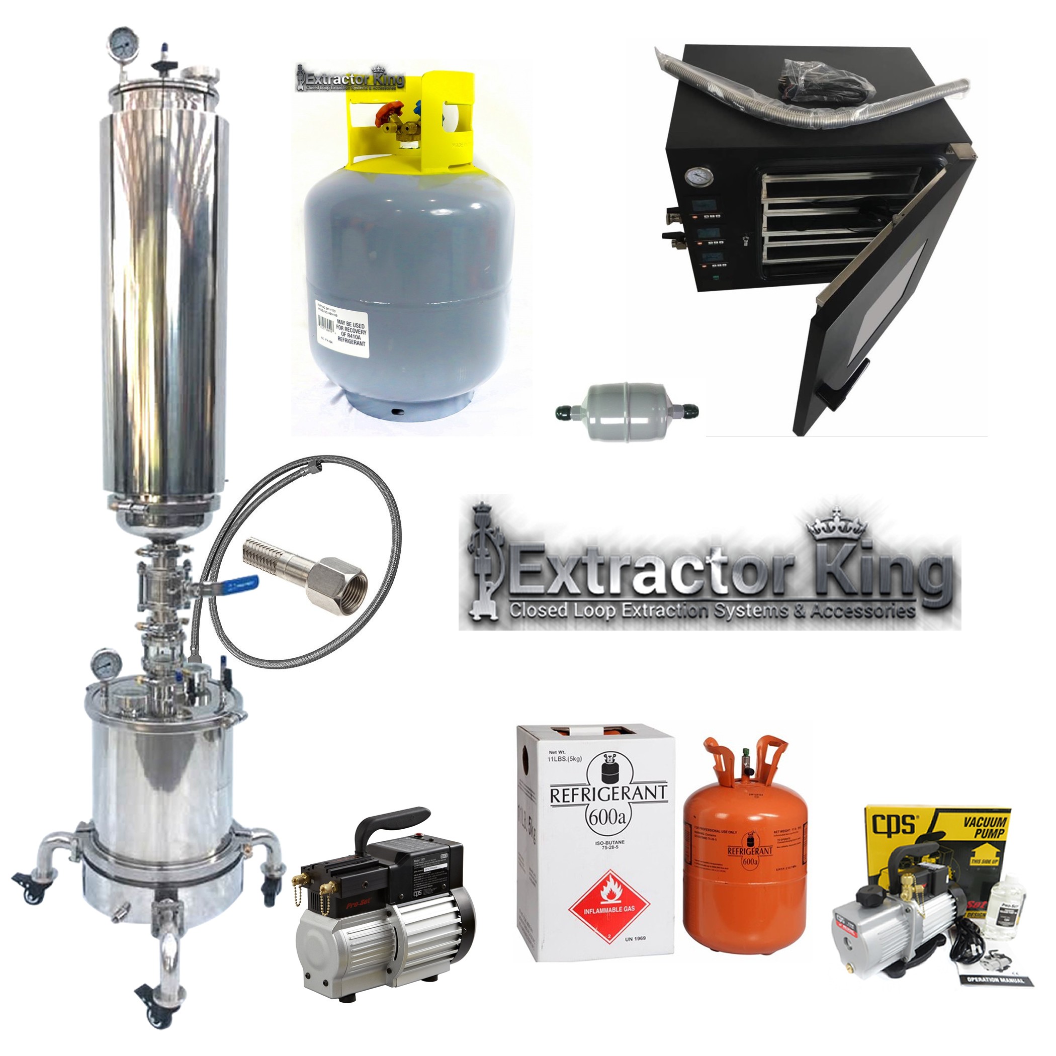 10LB Turn Key Closed Loop Extractor Setup w/ Vacuum Oven & Pump