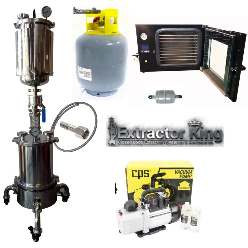 5LB Turn Key Closed Loop Extractor Setup w/ Vacuum Oven & Pump